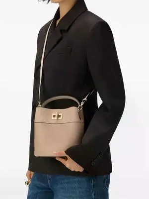 Furla Amelia Leather Bucket Bag - Neutrals
