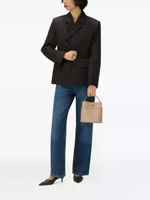 Furla Amelia Leather Bucket Bag - Neutrals