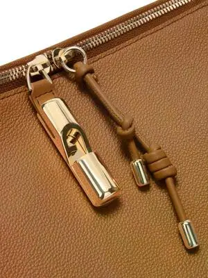 Furla Debby Charm Zip Shoulder Bag - Brown