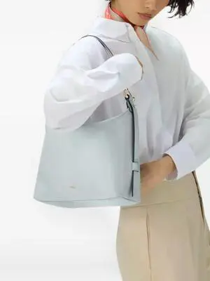 Furla Tonie Textured Leather Hobo Bag - Blue