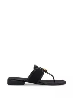 Furla Charm Detail T-bar Sandals - Black
