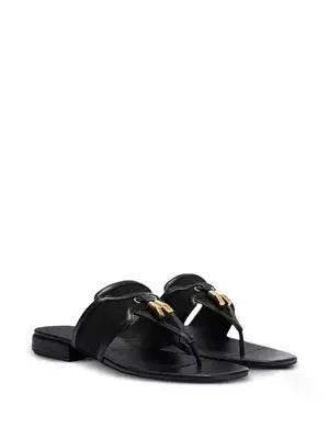 Furla Charm Detail T-bar Sandals