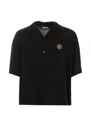 Just Cavalli Short-sleeve Logo Shirt - Black
