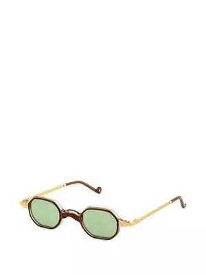 EYEPETIZER Boca Geometric Sunglasses - Brown