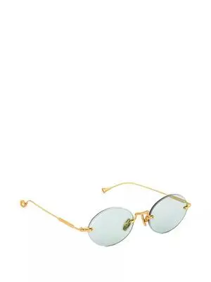 EYEPETIZER Round Metal Sunglasses - Green