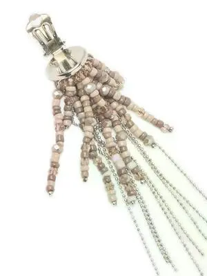 Peserico Beaded Drop Earrings - Silver