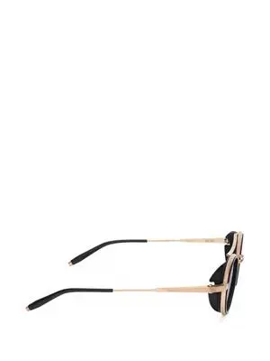 AKONI Astria Round-frame Sunglasses - Black