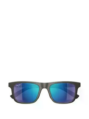 Maui Jim Moaka Sunglasses With Square Frames And Mirror Lenses - Grey