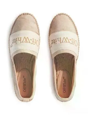 Off-White Canvas Espadrilles With Logo Detailing