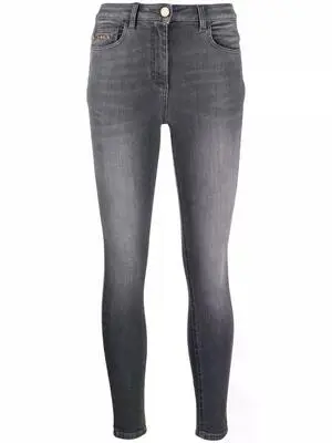 Elisabetta Franchi Logo Patch Denim Jeans