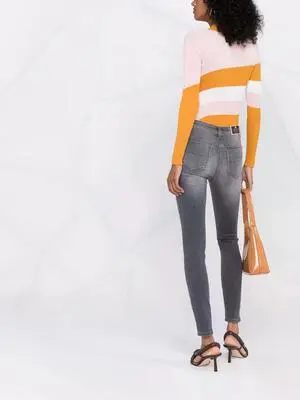 Elisabetta Franchi Logo Patch Denim Jeans