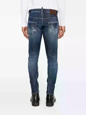 Dsquared2 Logo Patch Belt Loop Jeans
