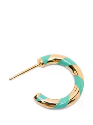AURÉLIE BIDERMANN Positano Striped Hoop Earrings - Gold
