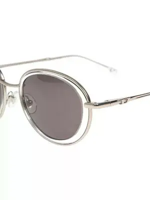 DIESEL® Oval Frame Sunglasses - Silver