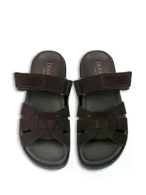 DOUCAL'S Suede Multi-strap Sandals - Brown