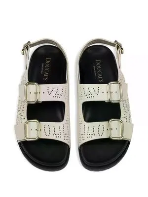 DOUCAL'S Leather Buckle Sandals - Neutrals