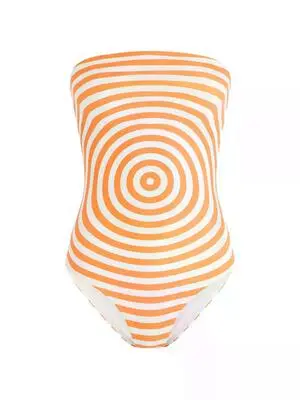 JEAN PAUL GAULTIER Striped Swimsuit - Orange