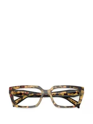 Prada Square Frame Glasses - Brown