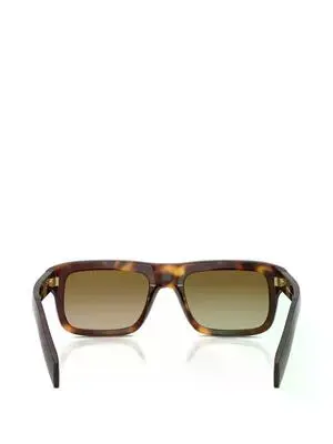 Prada Tortoiseshell-effect Rectangle-frame Sunglasses - Brown