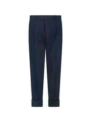 CRUNA Navy Pleated Trousers - Blue