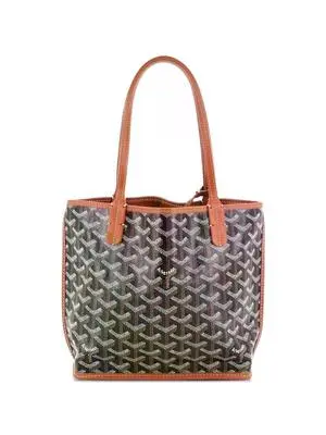 Goyard Goyard Anjou Reversible Tote Coated Canvas Mini Satchel Brown