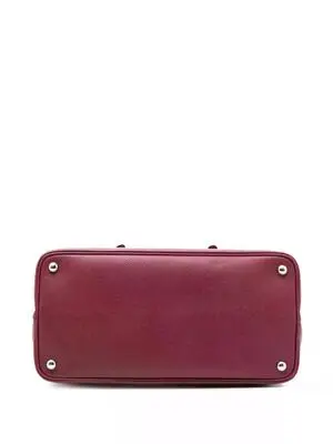 Prada Saffiano Cuir Double Handle Satchel - Red