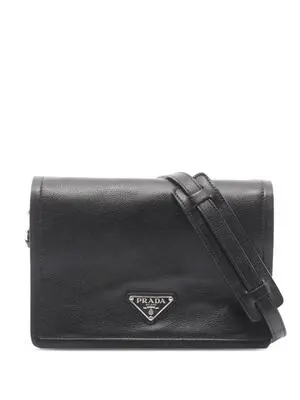 Prada 2013-2026 Glace Calf Flap Shoulder Bag