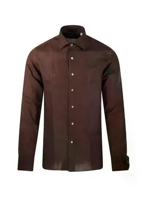 BORRIELLO NAPOLI Button Long-sleeve Shirt - Brown