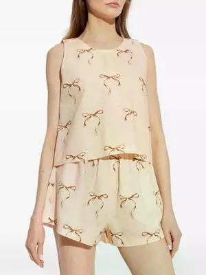 FORTE_FORTE Bow Print Sleeveless Top