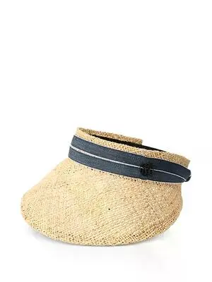 MAISON MICHEL Ribbon Detail Visor