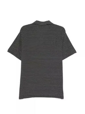 Emporio Armani Striped Polo Shirt - Black