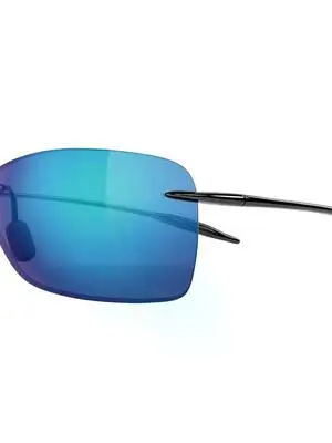 Maui Jim Lighthouse Rimless Rectangle Sunglasses - Black