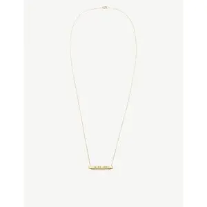 LITTLESMITH Personalised Gold-plated Bar Necklace
