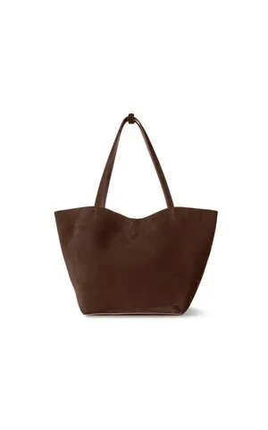 THE ROW Park Three Edge Suede Tote Bag - Brown