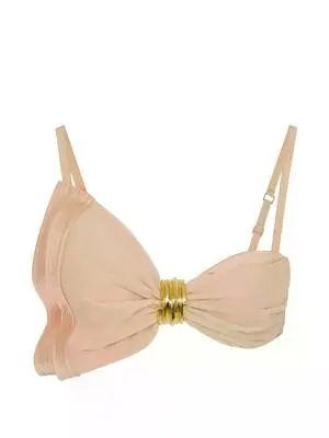 Elisabetta Franchi Bra In Satin And Tulle - Neutrals