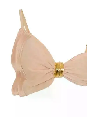 Elisabetta Franchi Bra In Satin And Tulle - Neutrals