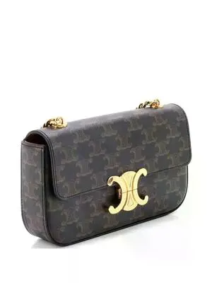Celine Triomphe Chain Triomphe Coated Canvas Small Shoulder Bag