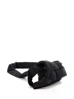 Bottega Veneta Cassette Maxi Intrecciato Nylon Extra Mini Crossbody Bag - Black