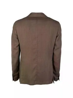 L.B.M. 1911 Double-breasted Herringbone Jacket - Brown