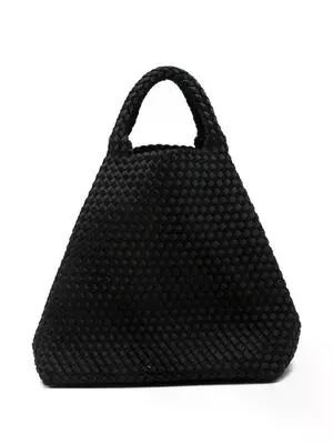 MARREA Woven Handle Tote Bag - Black