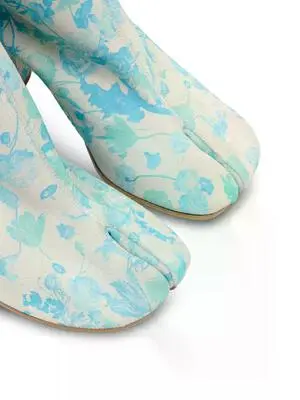 MAISON MARGIELA Floral Print Split Toe Boots