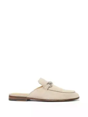 SCAROSSO Serena Suede Horsebit Mules