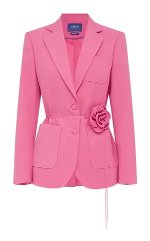 LEO LIN Vesper Tailored Wool-blend Blazer - Fuchsia