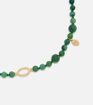 TOTEME Infinity Beaded Necklace With Jade