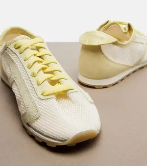 Jacquemus Tennis Leather-trimmed Sneakers - Yellow