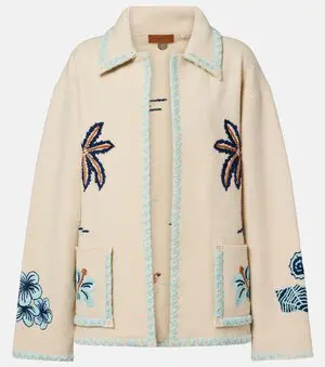 Alanui Virgin Wool Embroidered Jacket - Beige