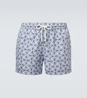Frescobol Carioca Rio Printed Swim Trunks - Blue