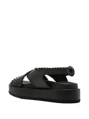 PALOMA BARCELO Criss-cross Stitched Platform Sandals