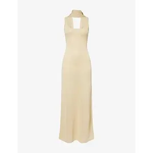4TH & RECKLESS Aria Metallic Knitted Maxi Dress