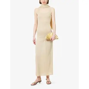4TH & RECKLESS Aria Metallic Knitted Maxi Dress